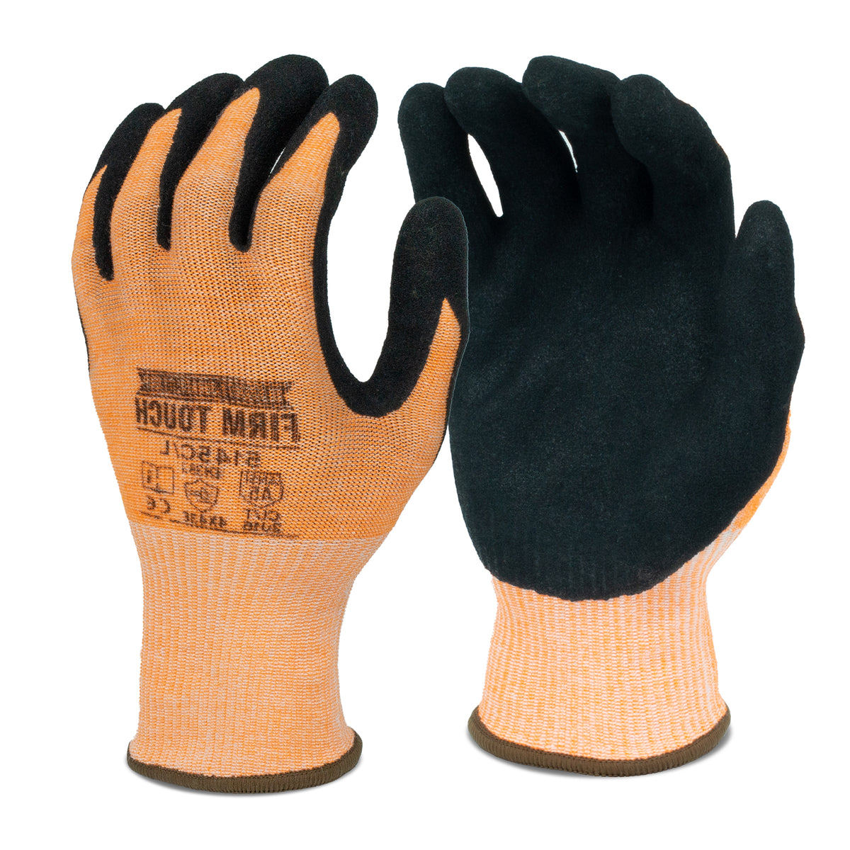 5145G- FIRM TOUCH (CUT A5) Orange Sandy Nitrile Palm Coated - Extremel – Elite Safety Products