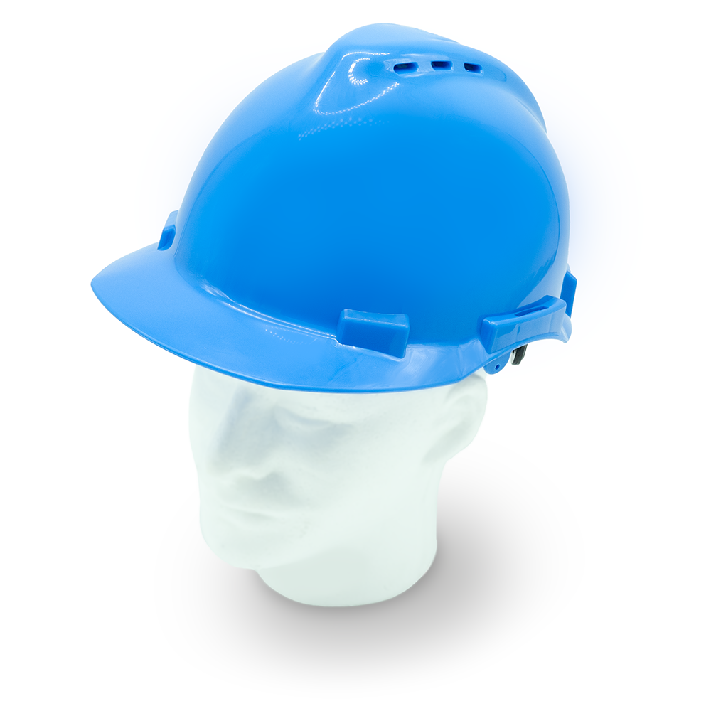 HH20B4P - 4 Points Ratchet Blue Vented Hard Hat – Elite Safety Products