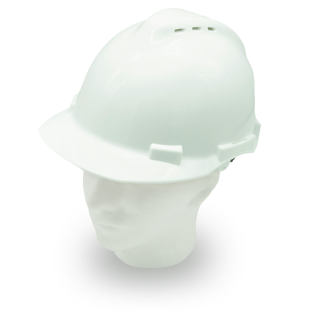 HH20W4P - 4 Points Ratchet White Vented Hard Hat – Elite Safety Products