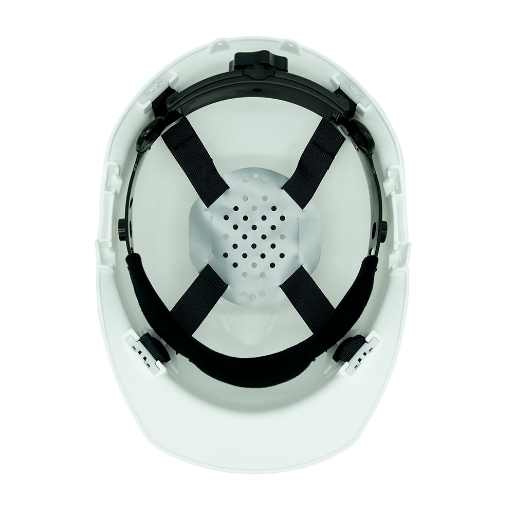 HH20W4P - 4 Points Ratchet White Vented Hard Hat – Elite Safety Products