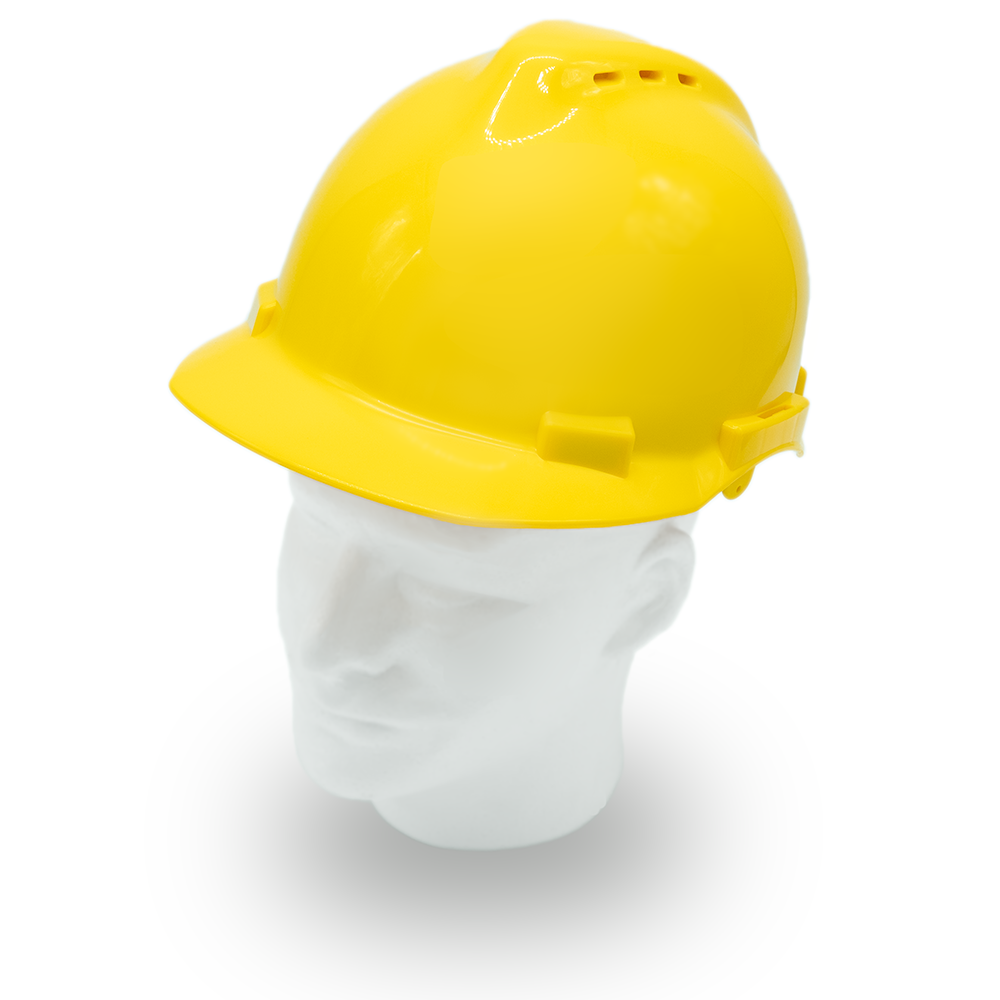 HH20Y4P - 4 Points Ratchet Yellow Vented Hard Hat – Elite Safety Products