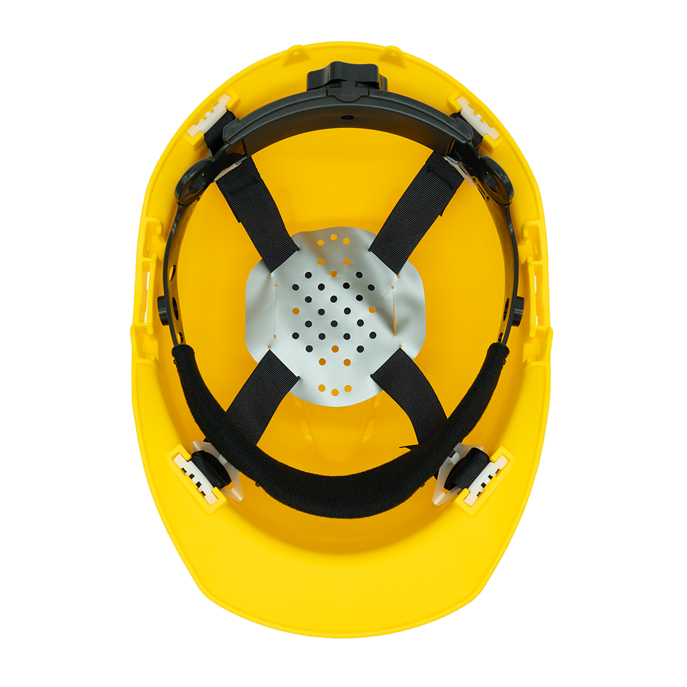HH20Y4P - 4 Points Ratchet Yellow Vented Hard Hat – Elite Safety Products