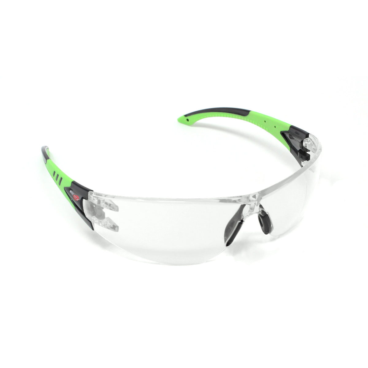 130C- OPTIC MAX Clear Lens with Green Black Multi-Color Frame Glasses ...